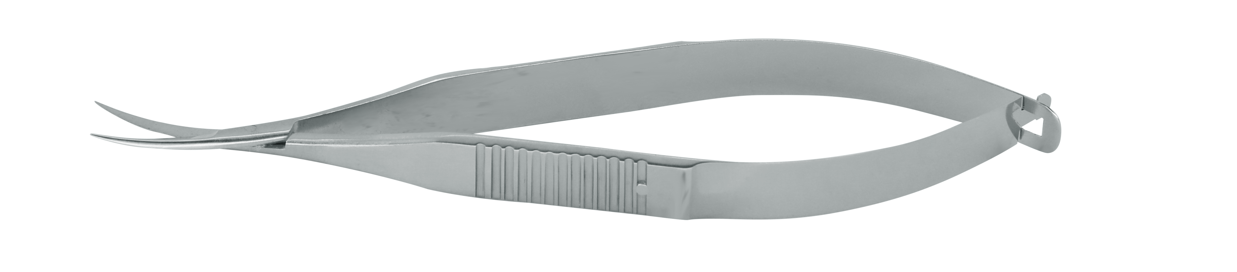 Micro stitch scissors (10 cm length, 14 mm blades, curved, pointed ...